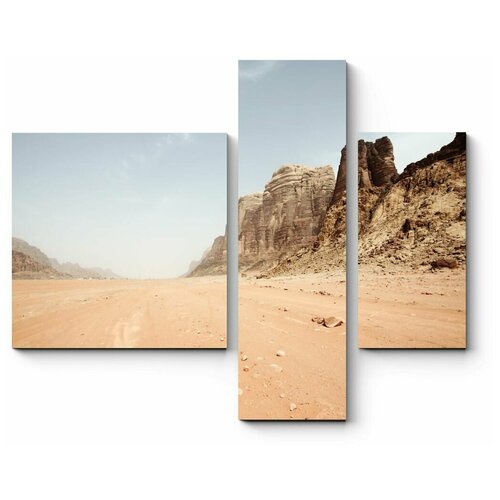Модульная картина Широкая пустынная дорога 80x66