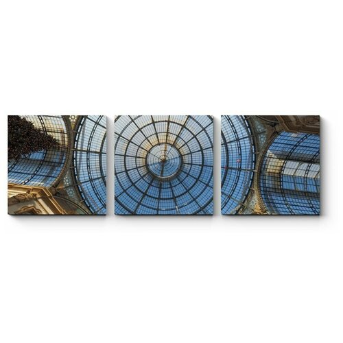 Модульная картина Стеклянный купол Миланского собора110x37