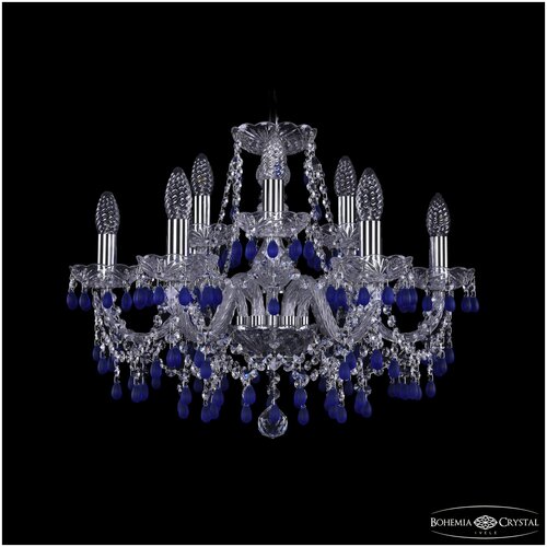 Люстра Bohemia Ivele Crystal 1410 1410/6+3/195/Ni/V3001, E14, 360 Вт, кол-во ламп: 9 шт., цвет: бесцветный