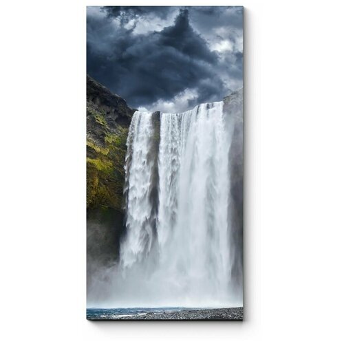 Модульная картина Захватывающий дух вид на горный водопад 40x80