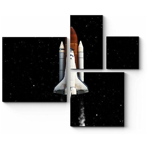 Модульная картина Взлёт космического шаттла 82x68