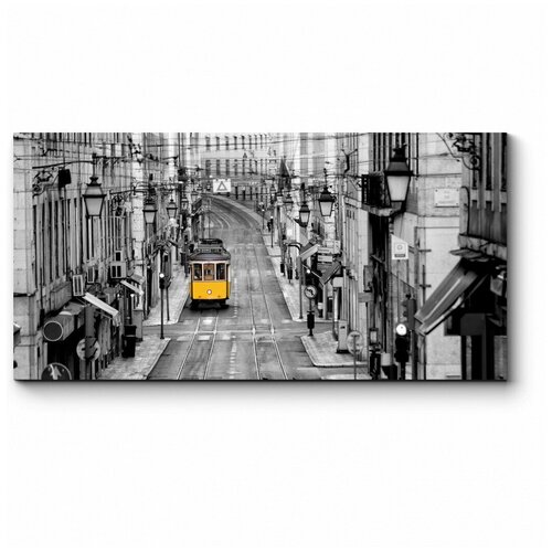 Модульная картина Одинокий трамвай, Лиссабон 60x30