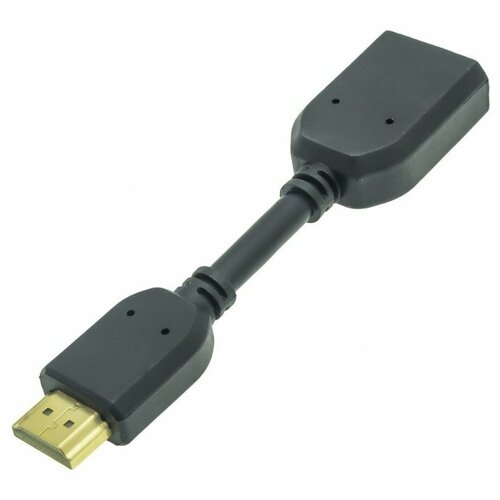 Переходник (адаптер) HDMI-HDMI (гибкий) (мама-папа) черный
