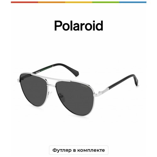 Солнцезащитные очки Polaroid Polaroid PLD 4126/S 010 M9, черный, серый