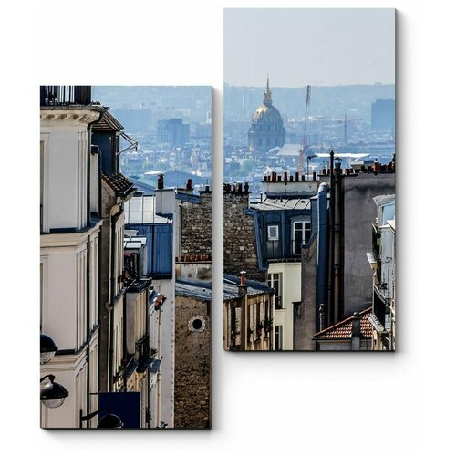 Модульная картина Прекрасная панорама Парижа40x50