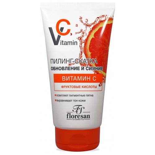 Floresan пилинг-скатка Vitamin C Обновление и сияние, 150 мл
