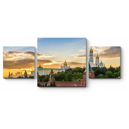Модульная картина Закат в самом сердце Москвы 130x56