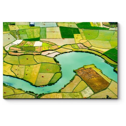 Модульная картина Рисовые поля Вьетнама 60x40