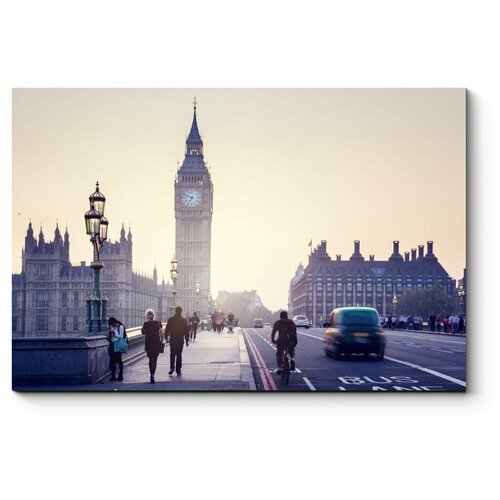 Модульная картина Биг-Бен на закате, Лондон 80x53