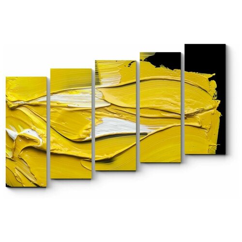 Модульная картина Желтым по черному 150x105