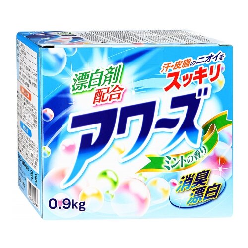 Стиральный порошок Rocket Soap Awa's Ex с отбеливающими компонентами, 0.9 кг, цветочный, мята, универсальное, для белых и светлых тканей