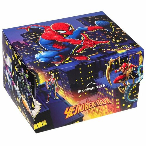 Бум Коробка складная Сюрприз, 20 х 15 х 12.5 см, Человек-паук