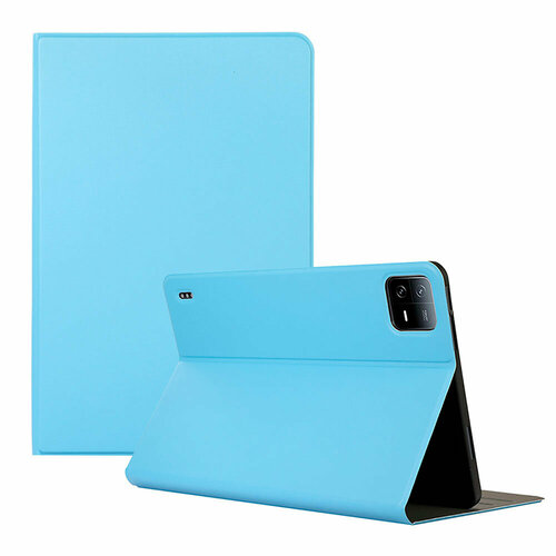 Чехол для планшета Xiaomi Mi Pad 6 / Mi Pad 6 Pro (11 дюймов), кожаный, трансформируется в подставку (голубой)