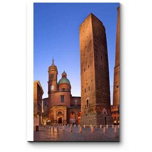 Модульная картина Церковь Сан-Бартоломео и две башни в Италии100x150