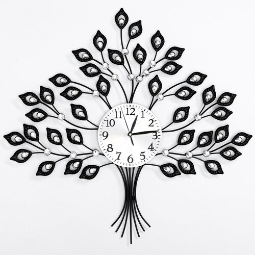 Часы настенные, серия: Ажур, "Древо жизни", плавный ход, d-16 см, 58 x 60 см