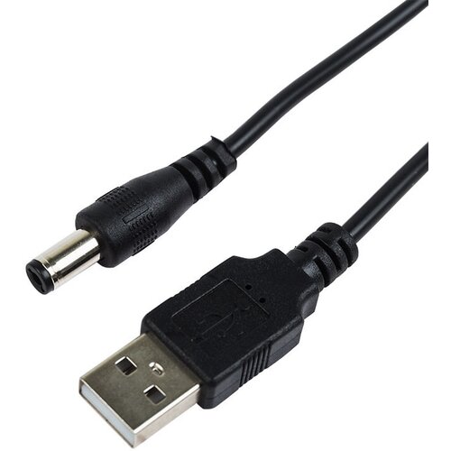 Кабель REXANT USB (m) - DC (f), 1.5 м, черный