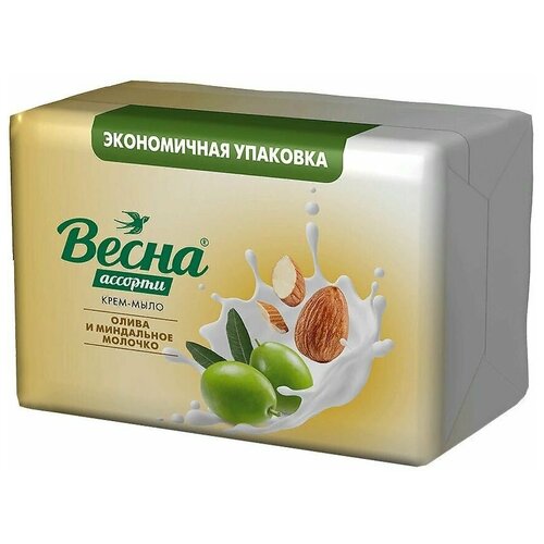 Туалетное мыло "весна", Олива и миндальное молочко, 300 г
