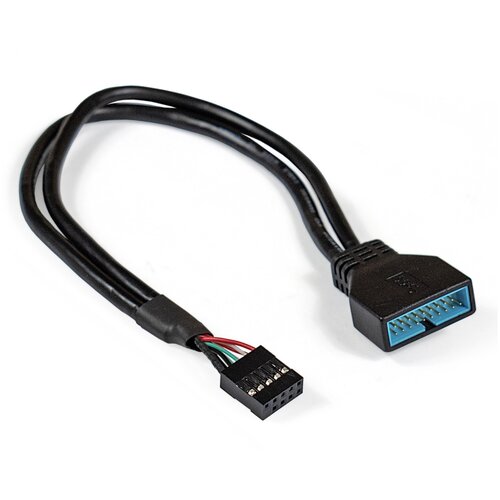 Кабель-переходник USB 2.0-USB 3.0 ExeGate EX-CC-U3U2-0.3 (9pin(F)/19pin(M), 0,3м) EX284940RUS