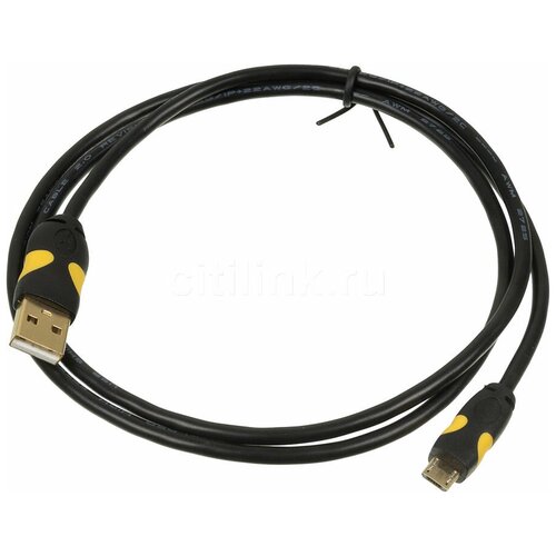 Кабель Behpex 2A Smooth Connector micro USB B (m)-USB A(m), 1 м, черный