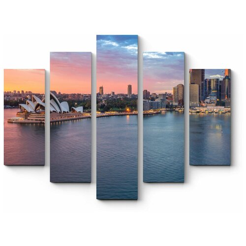 Модульная картина Прекрасный Сидней на закате 75x60