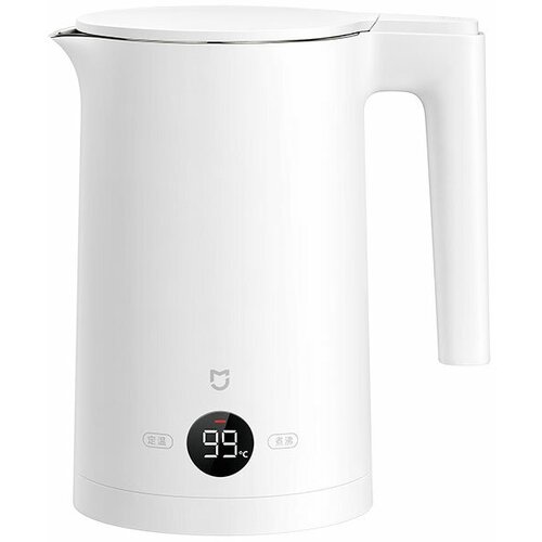 Чайник Xiaomi Thermostatic Electric Kettle 2 CN, белый , с переходником на евро-розетку.