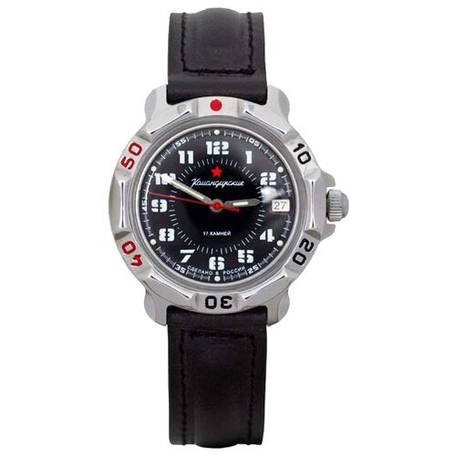 Наручные часы Восток Командирские 811186, черный, серебряный