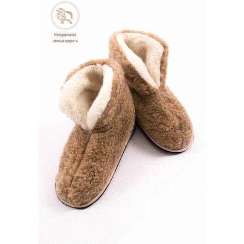 Тапочки Wool Lamb, размер 36-37, коричневый