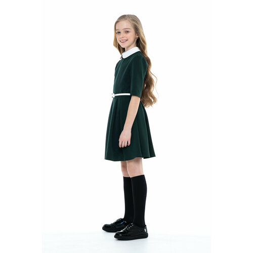 Школьное платье Инфанта, размер 158/84, зеленый