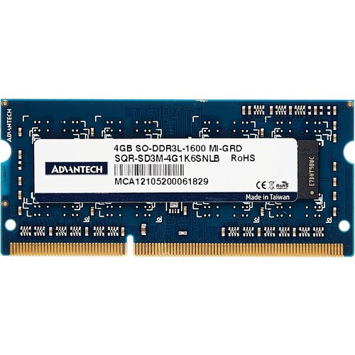 Оперативная память Advantech 4 ГБ DDR3L 1600 МГц SODIMM CL11 SQR-SD3M-4G1K6SNLB