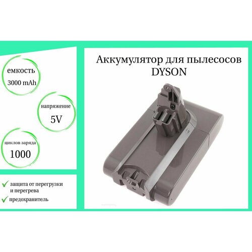 Аккумулятор (батарея) (61034-01) для пылесоса Dyson SV07 (21,6V 3000mAh)