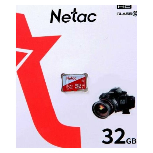 Карта памяти Netac P500 MicroSD 32 Гб, Eco Class 10, без адаптера NT02P500ECO-032G-S