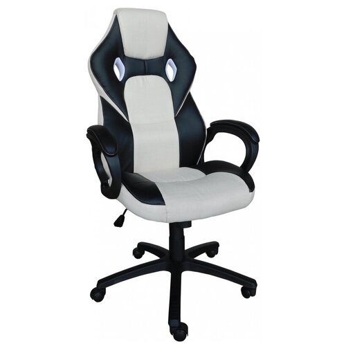 Компьютерное кресло Меб-фф MF-372 универсальное, обивка: искусственная кожа/текстиль, цвет: белый, черный