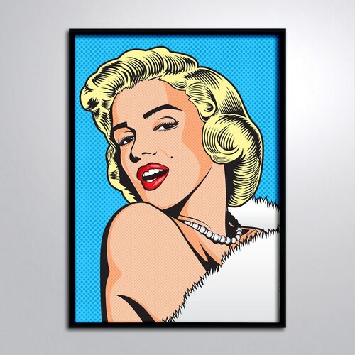 Постер в раме/Постер для интерьера/Мэрилин Монро Marilyn Monroe Поп Арт 4