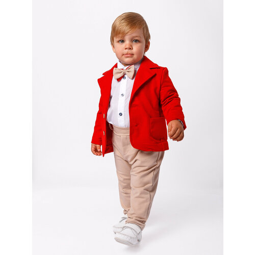 Комплект одежды Chadolls, размер 110, бежевый, красный