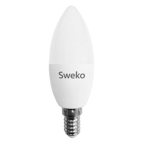 Лампа светодиодная Sweko 38753, E14, C35, 10 Вт, 6500 К