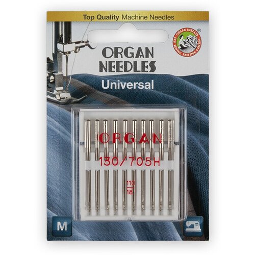 Иглы для быт. шв. машин ORGAN универсальные 10 шт в блистере 5110110BL №110