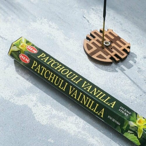 Благовония "Patchouli Vanilla Hexa Пачули Ваниль", 20 палочек в упаковке, шестигранник