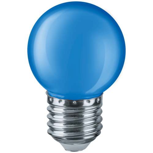 Лампа светодиодная LED 1вт Е27 синий шар | код 19806 | Navigator (2шт. в упак.)