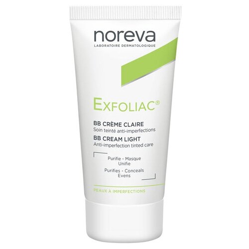 Noreva laboratories BB крем для проблемной кожи Exfoliac, 30 мл/30 г, оттенок: light