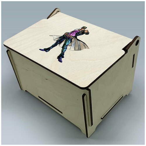 Подарочная коробка шкатулка с крышкой на петлях УФ рисунок размер 16,5x12,5 см аниме JOJO - 28