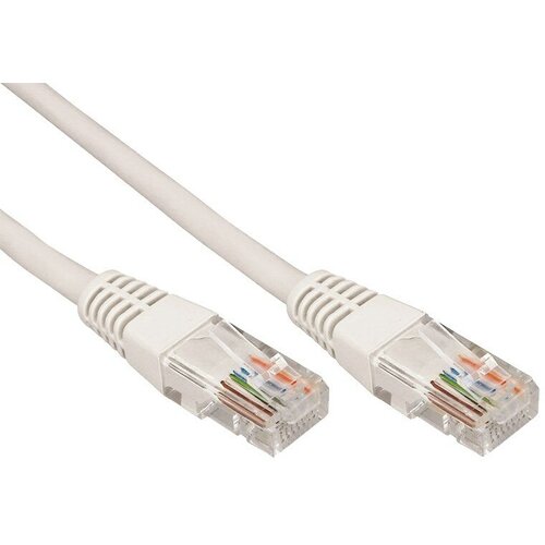 Шнур коммутационный, патч-корд U/UTP RJ45-RJ45, CAT 5e, PVC серый, 5м REXANT 10 шт арт. 18-1007