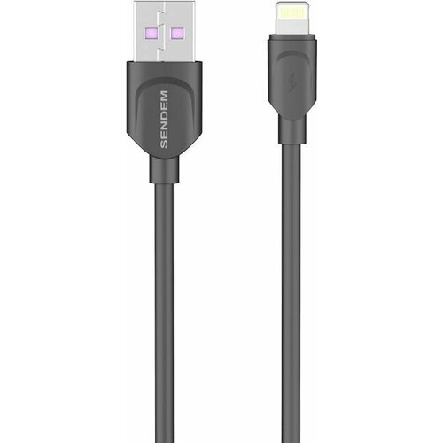Кабель USB 6A (iOS Lighting) 1м SENDEM M62 Черный