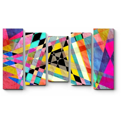 Модульная картина Пересечение цветов 100x60