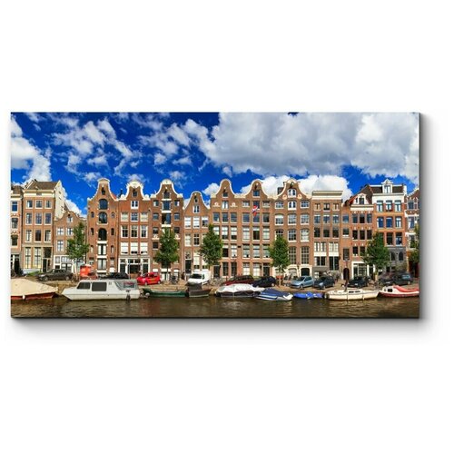Модульная картина Отличный день для прогулки по каналам Амстердама 60x30