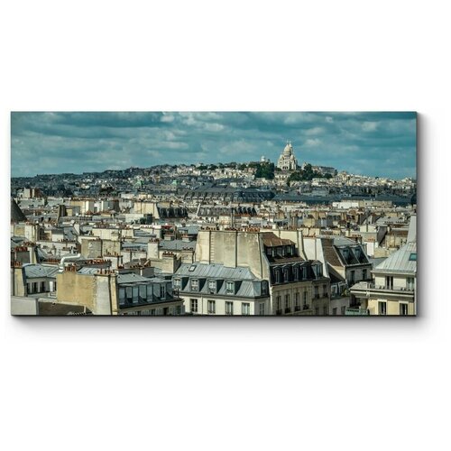 Модульная картина Над крышами Парижа70x35
