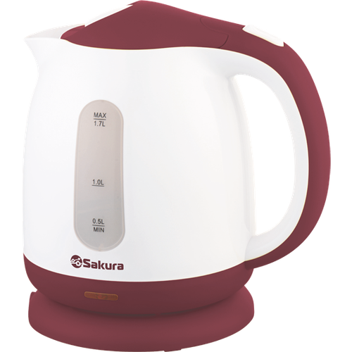 Чайник электрический Sakura SA-2344WR белый/красный 1.7л