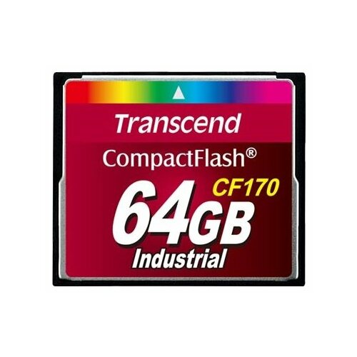 Карта памяти Transcend Compact Flash 64 ГБ, R/W 89.2/61.27 МБ/с