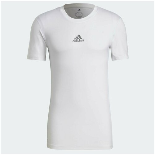 Футболка adidas Techfit Compression Short Sleeve, размер l, белый