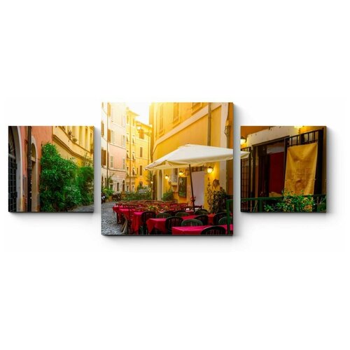 Модульная картина Уютное уличное кафе, Рим 120x51