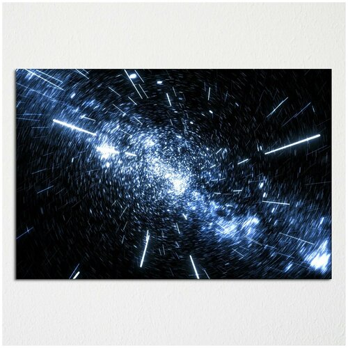 Картина на Стекле - "Тёмная материя", размер 60х40 см